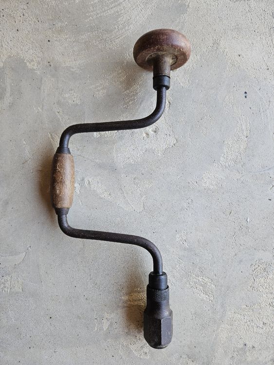 Antiker Handbohrer, Holz, Vintage Kurbelbohrer, Deko (Gebraucht) in ...