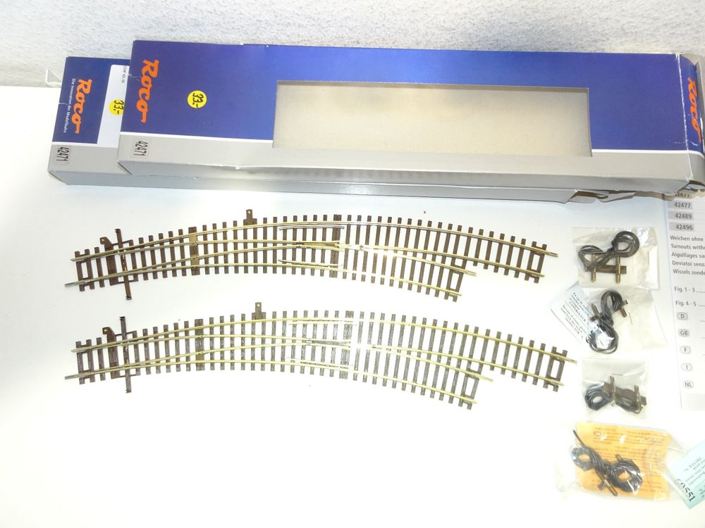 2 Roco Weichen Bogenweichen Rechtsabbieger HO 42471 (Neu (gemäss Beschreibung)) in Luzern für ...