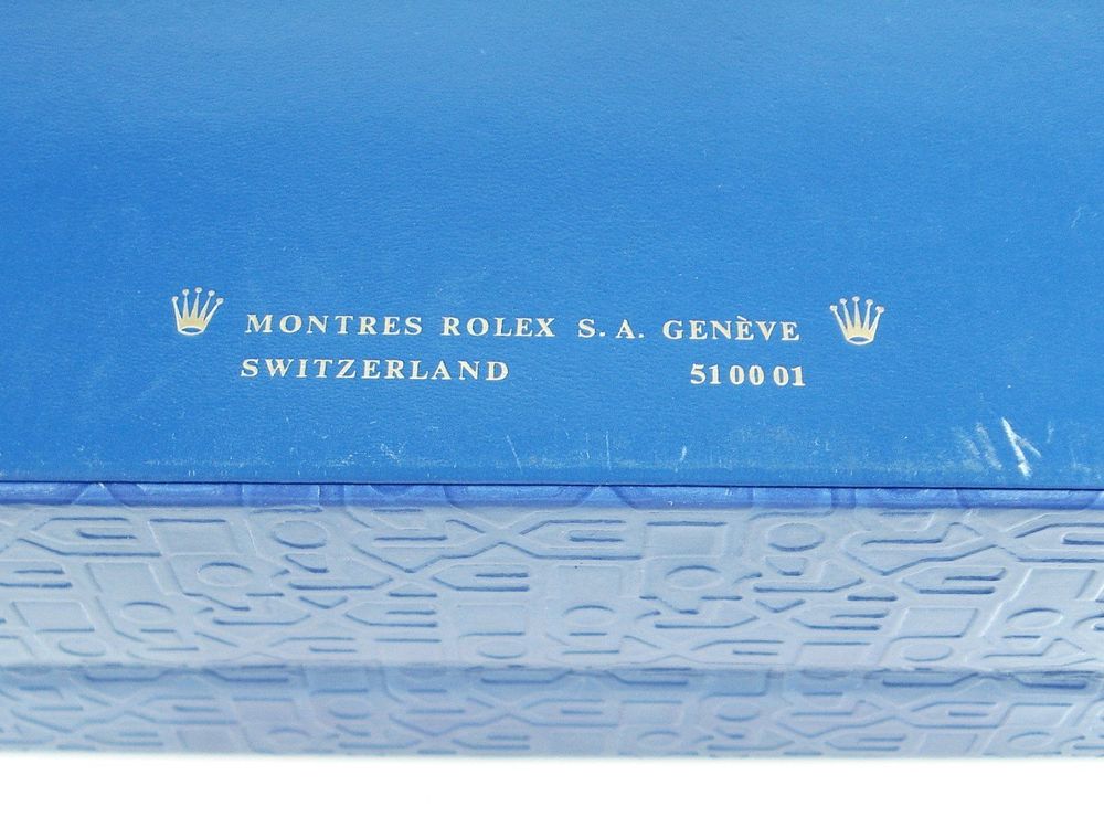 Rolex Jubiläums Uhrenbox blau blue Leder 90er Jahre (Gebraucht) in ...