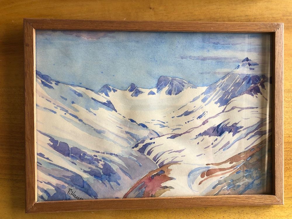 2 kleine Aquarelle von T. Kaiser - Engadin -1926 (Gebraucht) in Bassersdorf für CHF 110 – mit ...