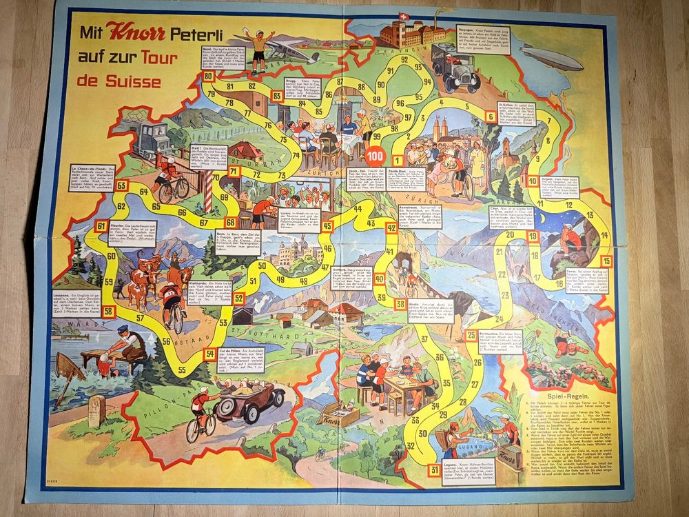 Knorr Peterli Tour de Suisse Spiel, Vintage, Rarität! (Gebraucht) in ...