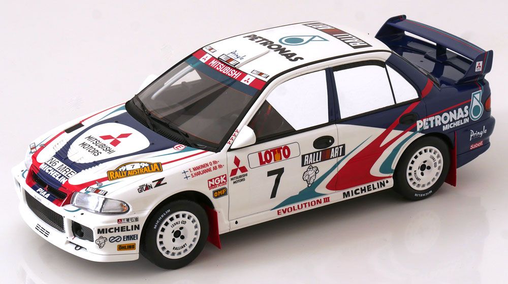 MITSUBISHI LANCER EVO III RALLY 1996 MAKINEN 1:18 OTTO (Neu und ...