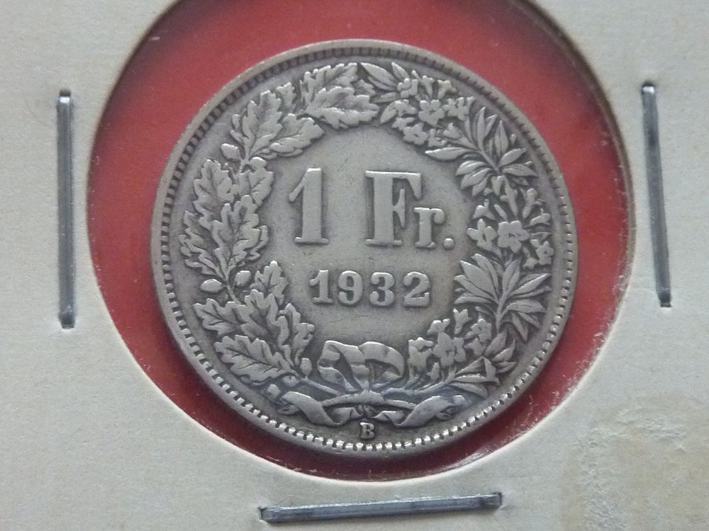 1 Fr. 1932 Auflage 500`000 Stück.In Münzen Karton. | Kaufen auf Ricardo