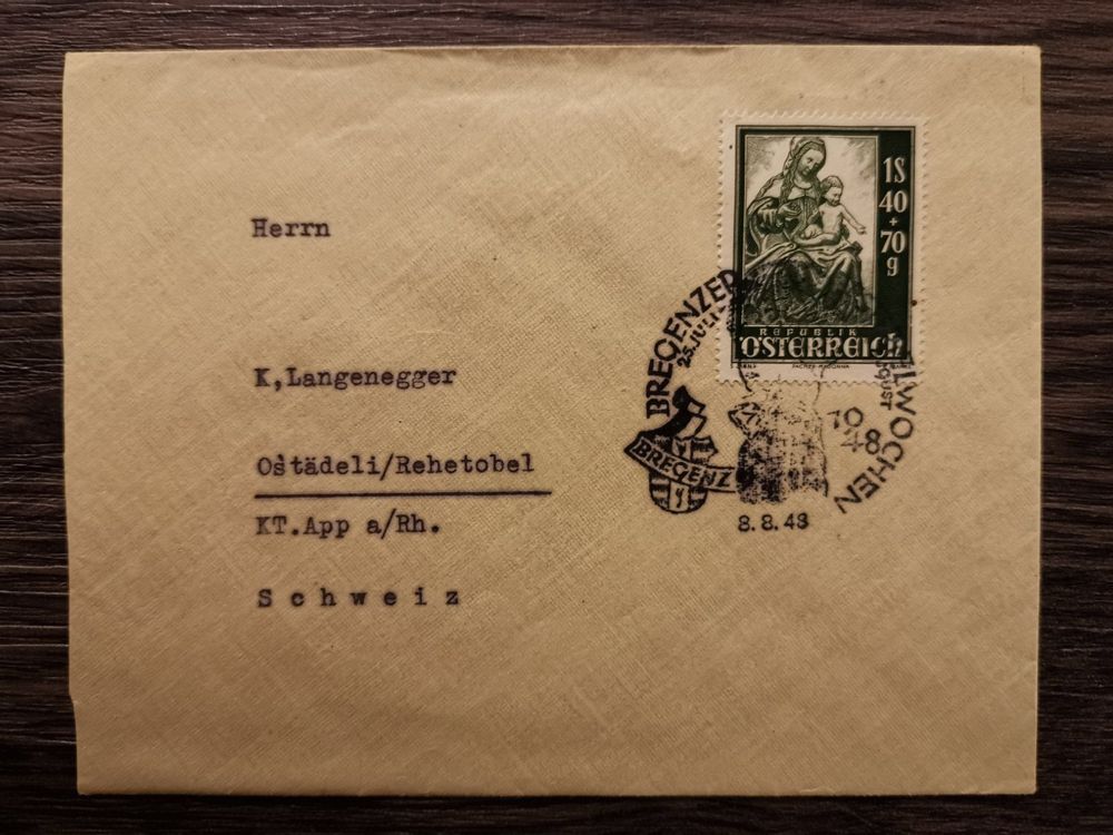 D1 Envelope avec Timbre Autriche 1948 | Kaufen auf Ricardo