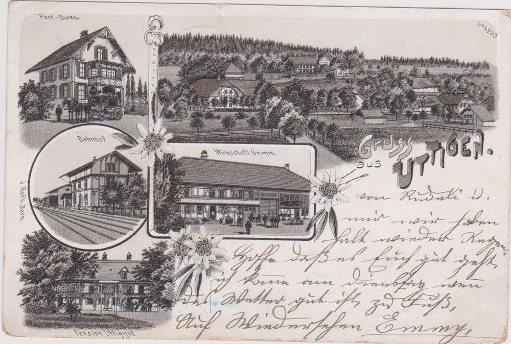 Uttigen, Litho, 1901 (Gebraucht) in Spiez für CHF 85 – mit Lieferung auf Ricardo kaufen