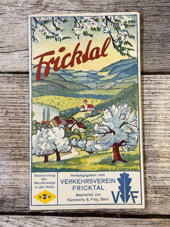 Vintage Wanderkarte Verkehrsverein Fricktal (Gebraucht) in Reiden für ...