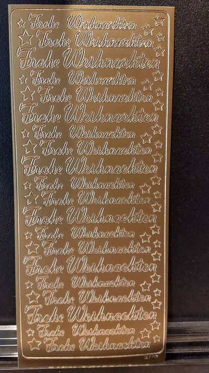 Sticker "Frohe Weihnachten" in Gold / Neupreis Fr. 2.50 (Neu und ...