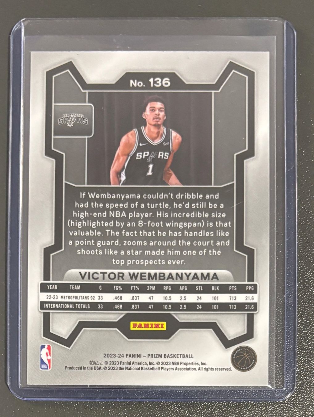 NBA Victor Wembanyama Wemby 2023 Panini Prizm Rookie Card (Neu (gemäss ...