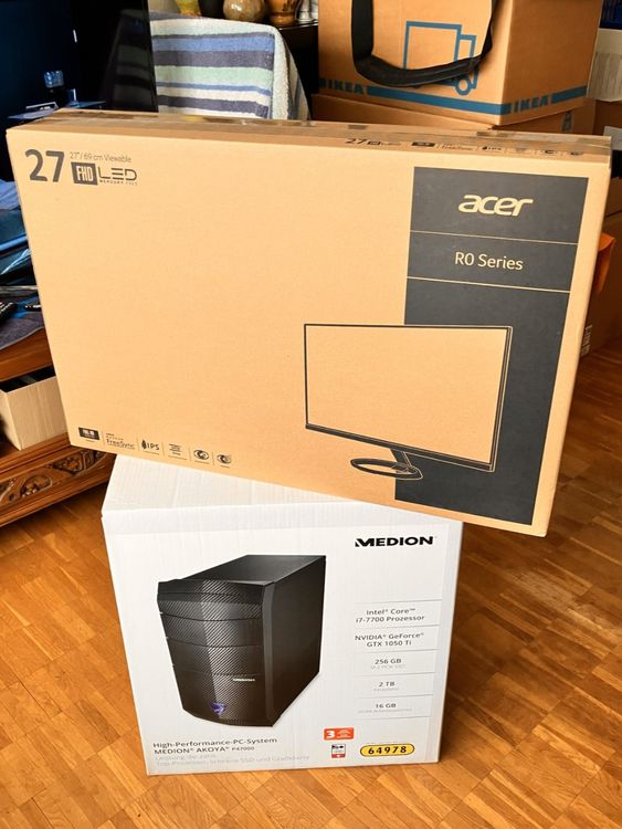 MEDION Game NVIDIA GeForce GXT 1050 TI & Bildschirm Game-PC (Gebraucht ...