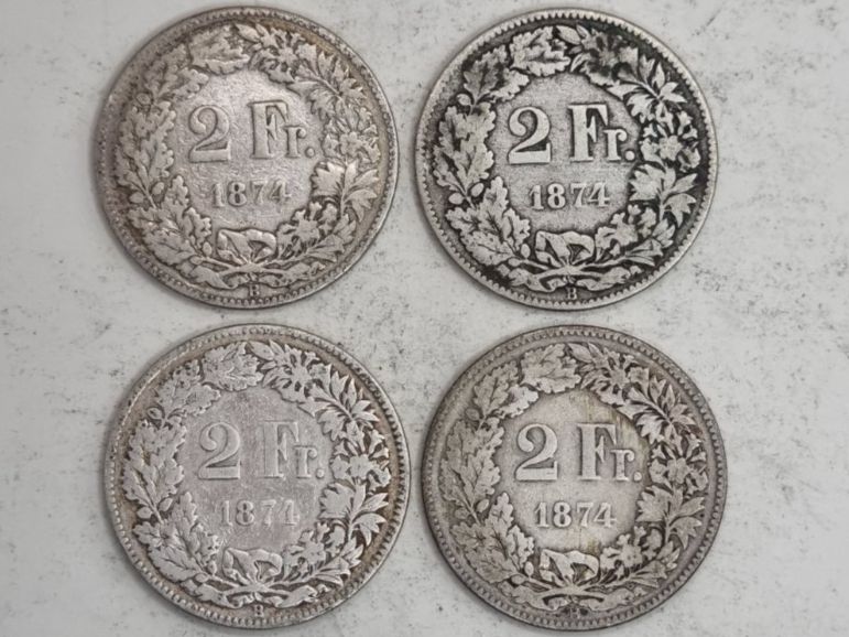 2 FR 1874 Erste Jahr Lot 4 Stück (Gebraucht) in Bure für CHF 63.9 – mit ...