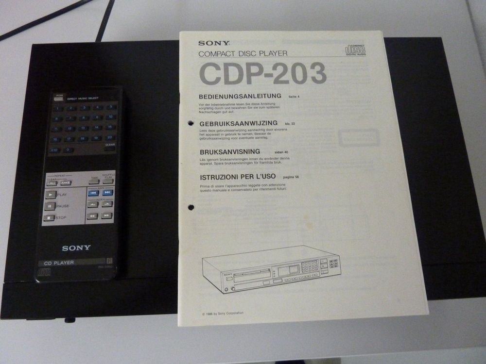 Sony CDP-203 CD-Player | Kaufen auf Ricardo