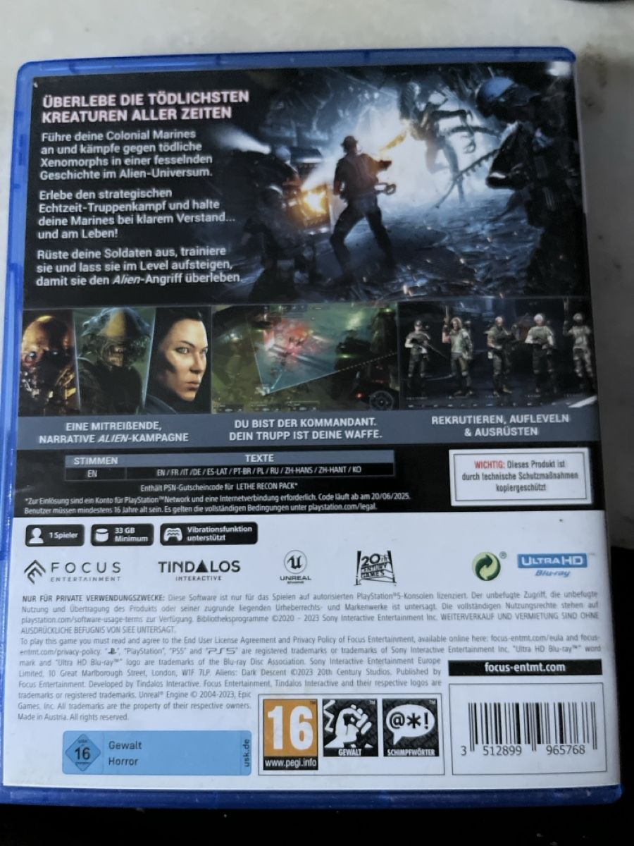 Aliens: Dark Descent PS5 - Top Zustand, neuwertig! (Neu (gemäss ...