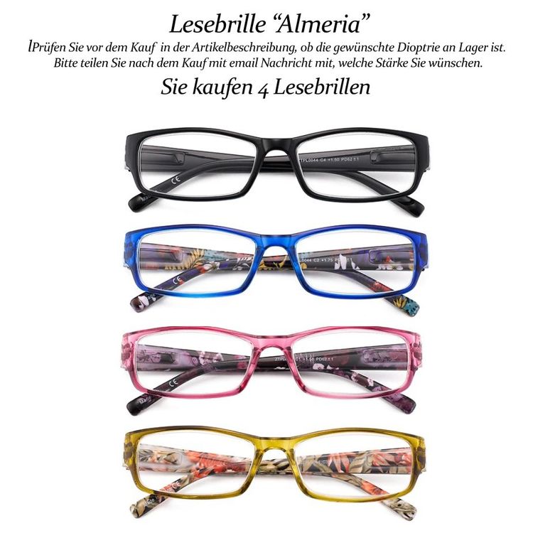 Lesebrillen Set Almeria +1.0 +1.5 +2.0 +3.0 +3.5 +4.0 (Neu und originalverpackt) in für CHF 24.9 ...
