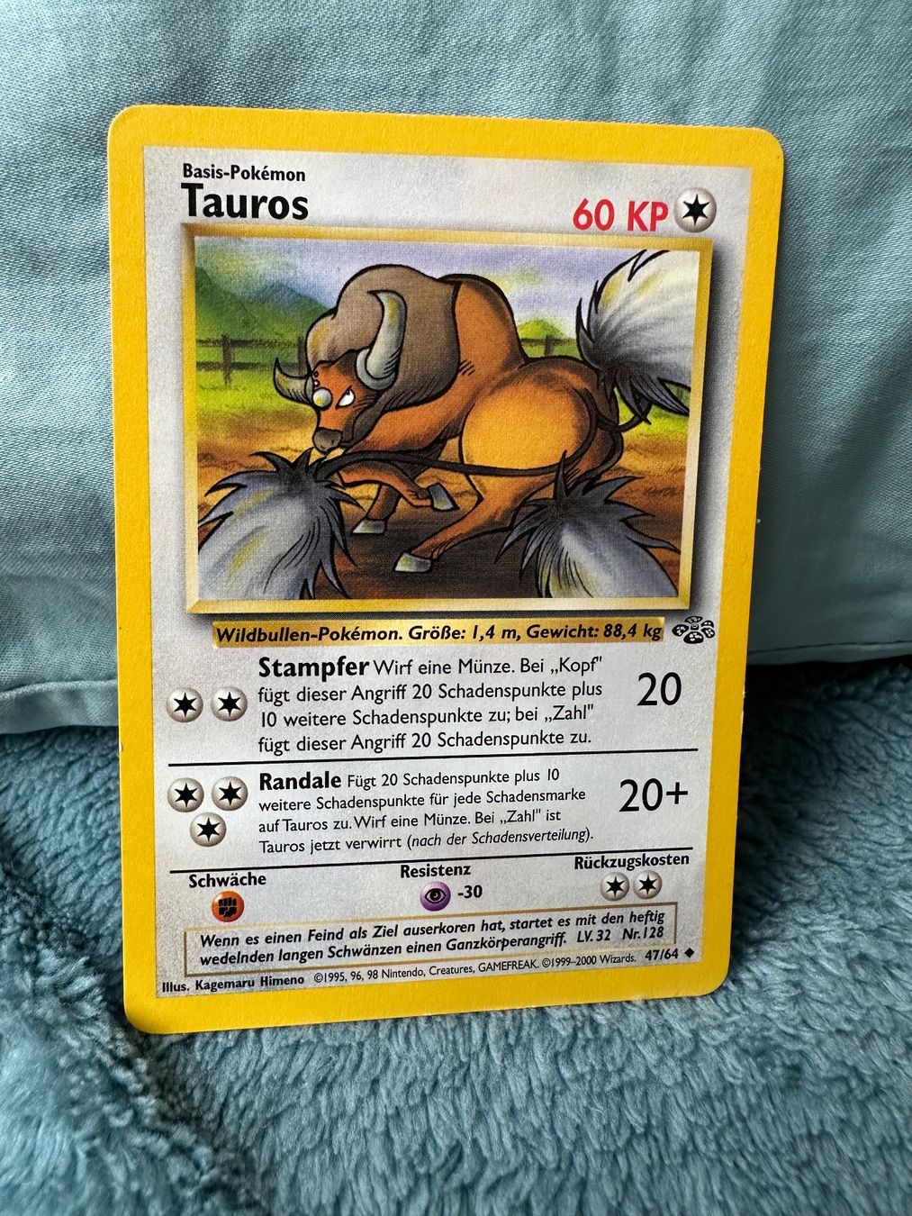 Tauros 47/64 Pokemon Karte Base Set 1999 (Gebraucht) in Kleindöttingen ...