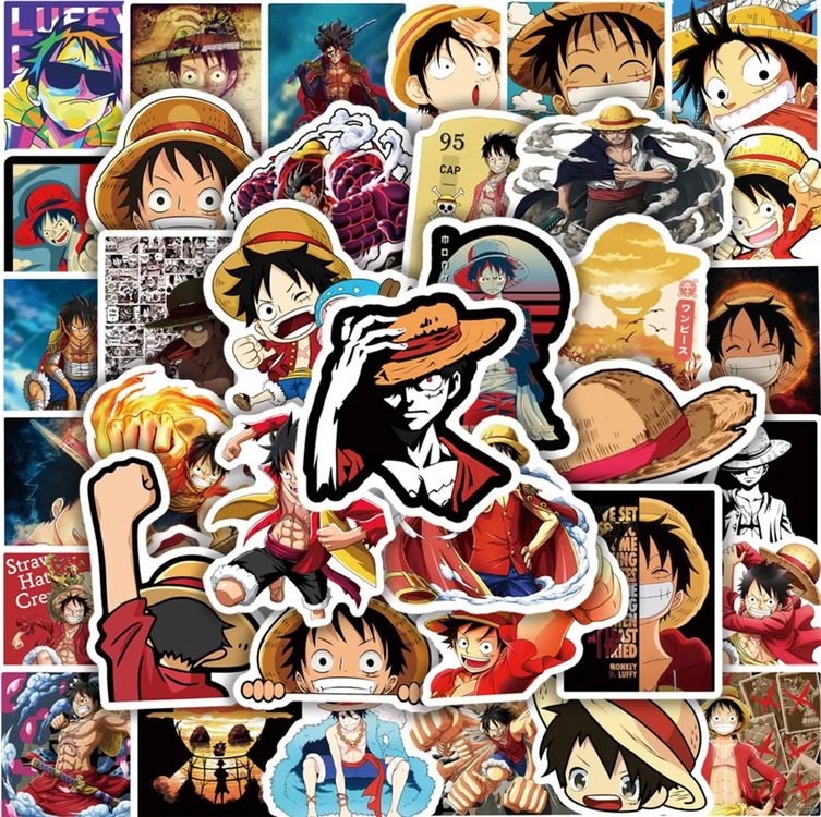 50 Stk. Sticker Aufkleber - One Piece Luffy (Neu und originalverpackt ...