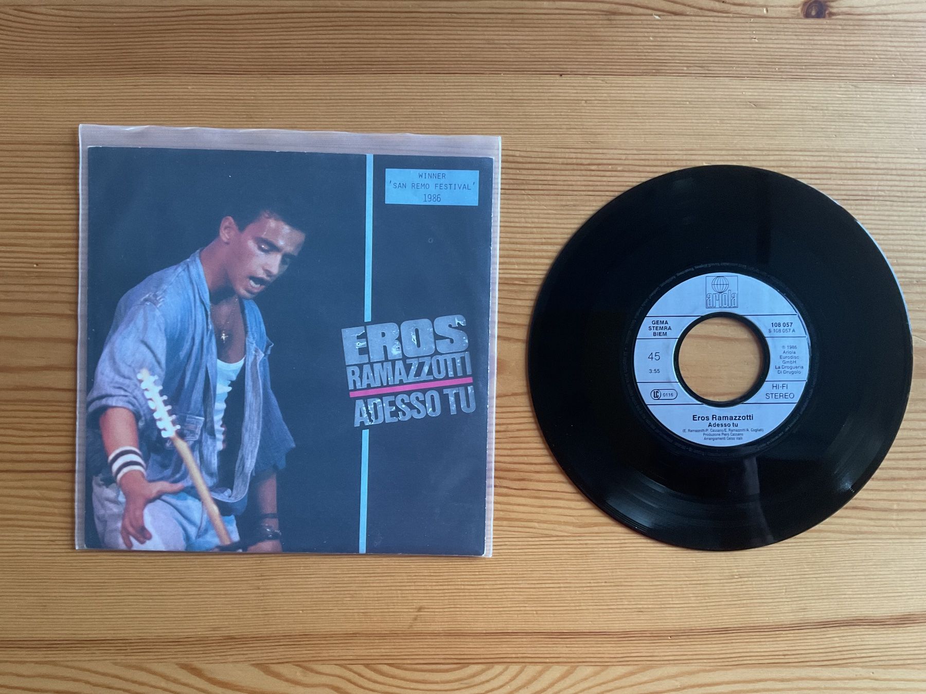 Single 7’’ - Eros Ramazzotti / Adesso Tu (D'occasion) à Ocourt pour CHF ...