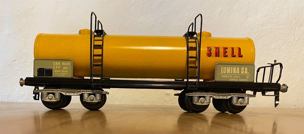 Buco Spur 0 Eisenbahnwagen Tank Shell gelb (Gebraucht) in Kerns für CHF ...