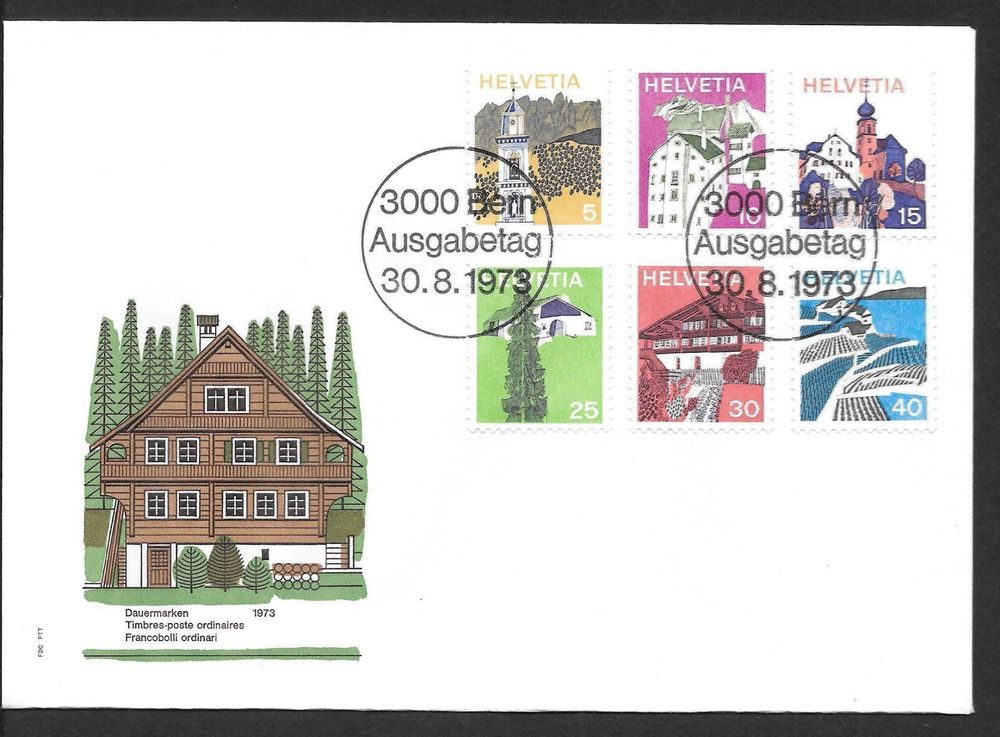 FDC Abart 527.1.09 verschobener Stichtiefdruck ET 30.8.1973 (Neu (gemäss Beschreibung)) in Olten ...