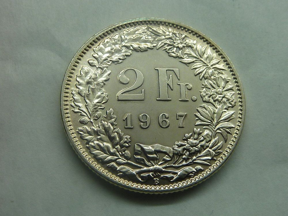 1967 der letzte silber 2 Fränkler 1967 (Gebraucht) in Seon für CHF 6 – mit Lieferung auf Ricardo ...