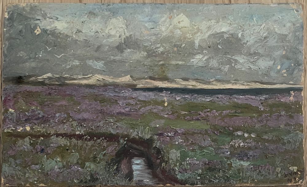 Antike Landschafts Gemälde mit Blumen Monogr .Verso beschrif (Gebraucht) in Root für CHF 20 ...