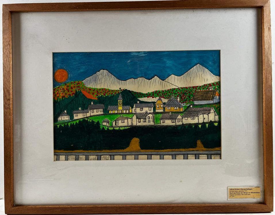 Alfred Probst (19??-1995) Art Brut Maler Handsigniert. | Kaufen auf Ricardo