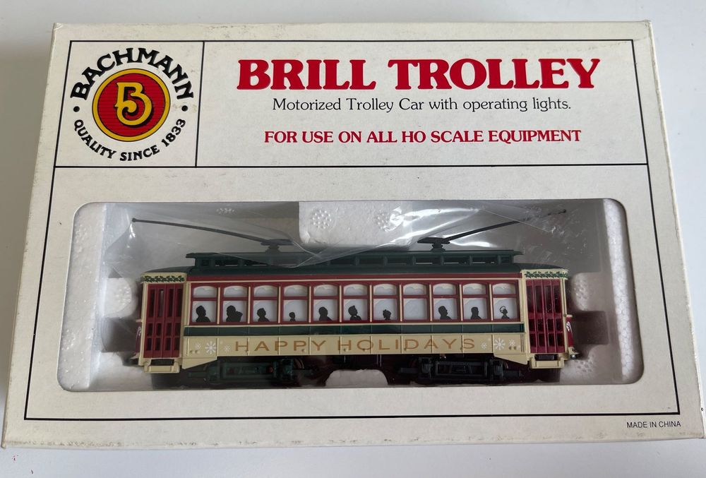 Bachmann HO Scale Powered Happy Holidays Christmas Trolley (Gebraucht ...