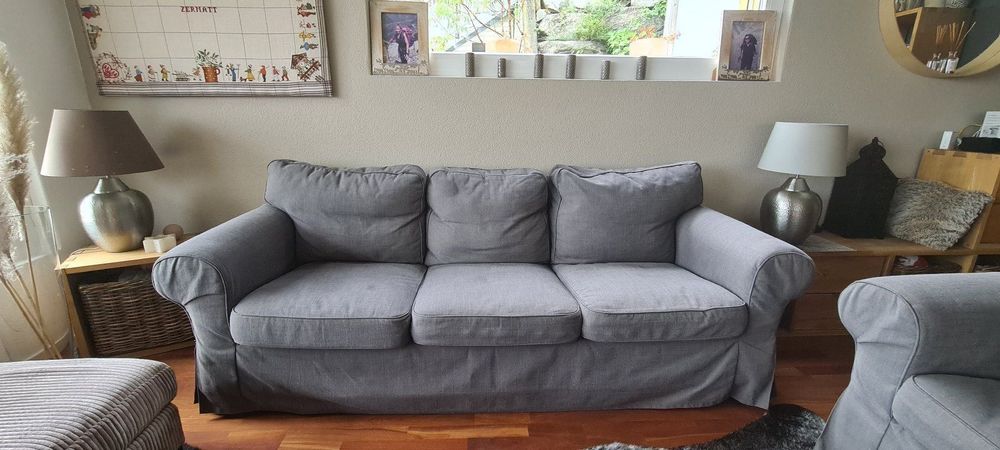 IKEA EKTORP 3er-Sofa, grau (Gebraucht) in Mettmenstetten für CHF 1 – mit Lieferung auf Ricardo ...