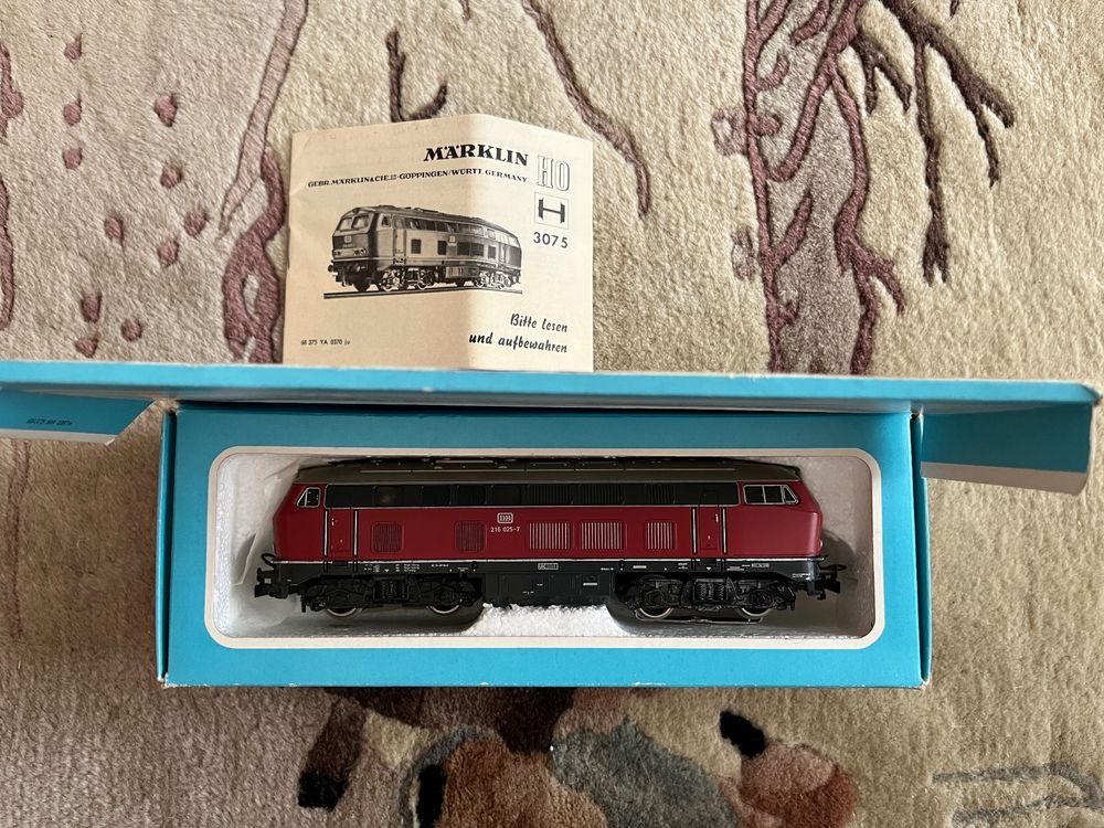Märklin 3075 Diesellok BR 216 der DB, H0 in OVP top (Gebraucht) in Schlieren für CHF 52 – mit ...