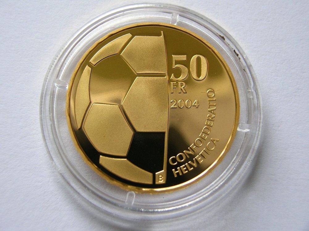 50 Fr. Goldmünze 2004, 100 Jahre Fifa | Kaufen auf Ricardo