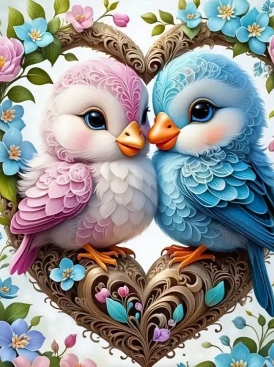 Diamant Painting süsse Vögel L53 (Neu und originalverpackt) in ...