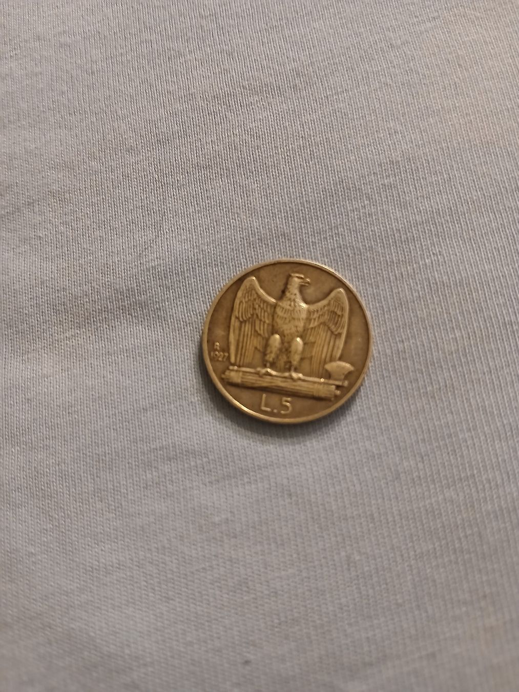 Pièce de collection rare: L.5 Vittorio Emanuele III! 1927 (D'occasion ...