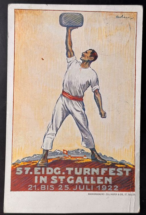 Historische Ansichtskarte:57 Eidg. Turnfest St.Gallen 1922 (Gebraucht) in Andwil SG für CHF 7.5 ...