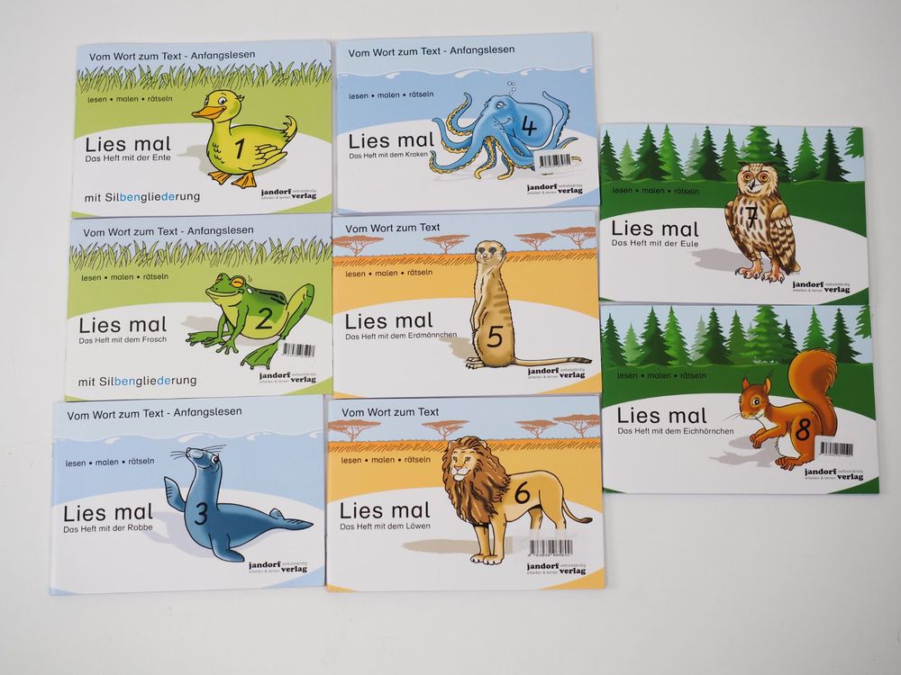 8x Lies mal, Lesen, Malen, Rätseln Übungshefte (25082545) (Neu (gemäss ...