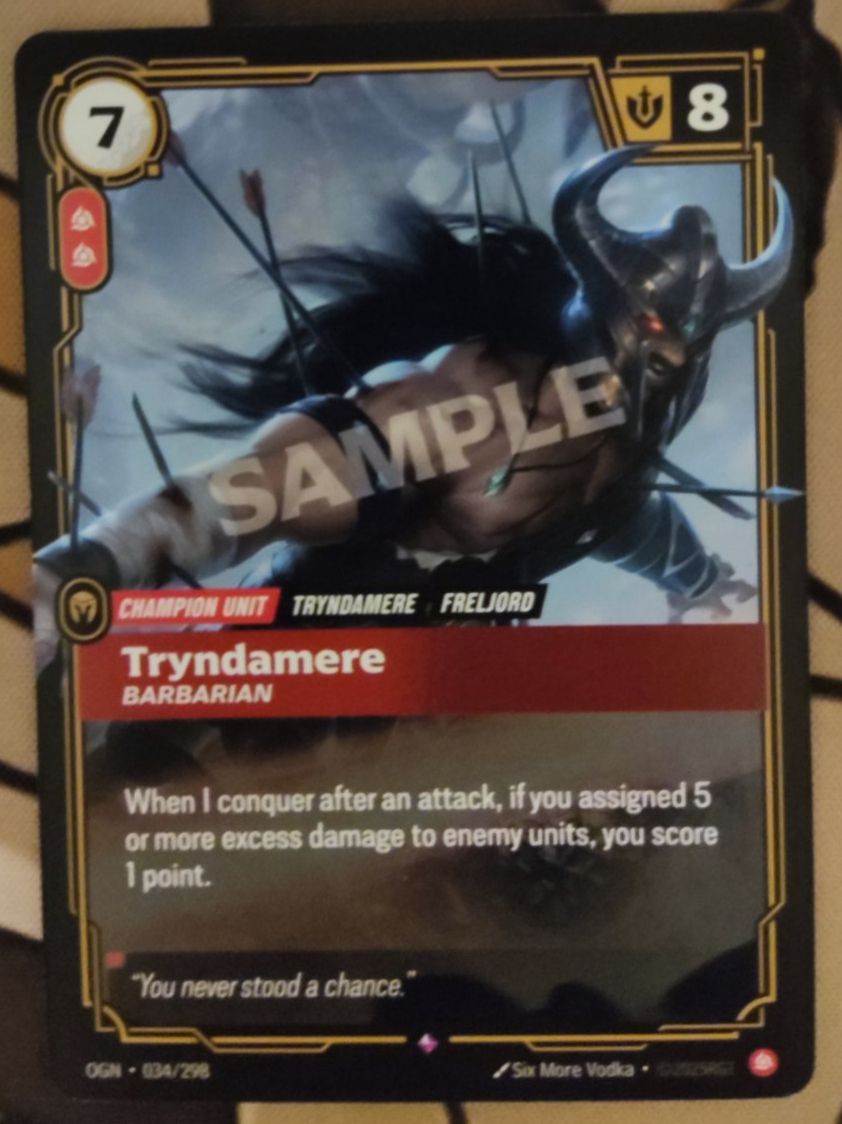 Riftbound - Tryndamere - Exclusive event Sample (Neu (gemäss ...