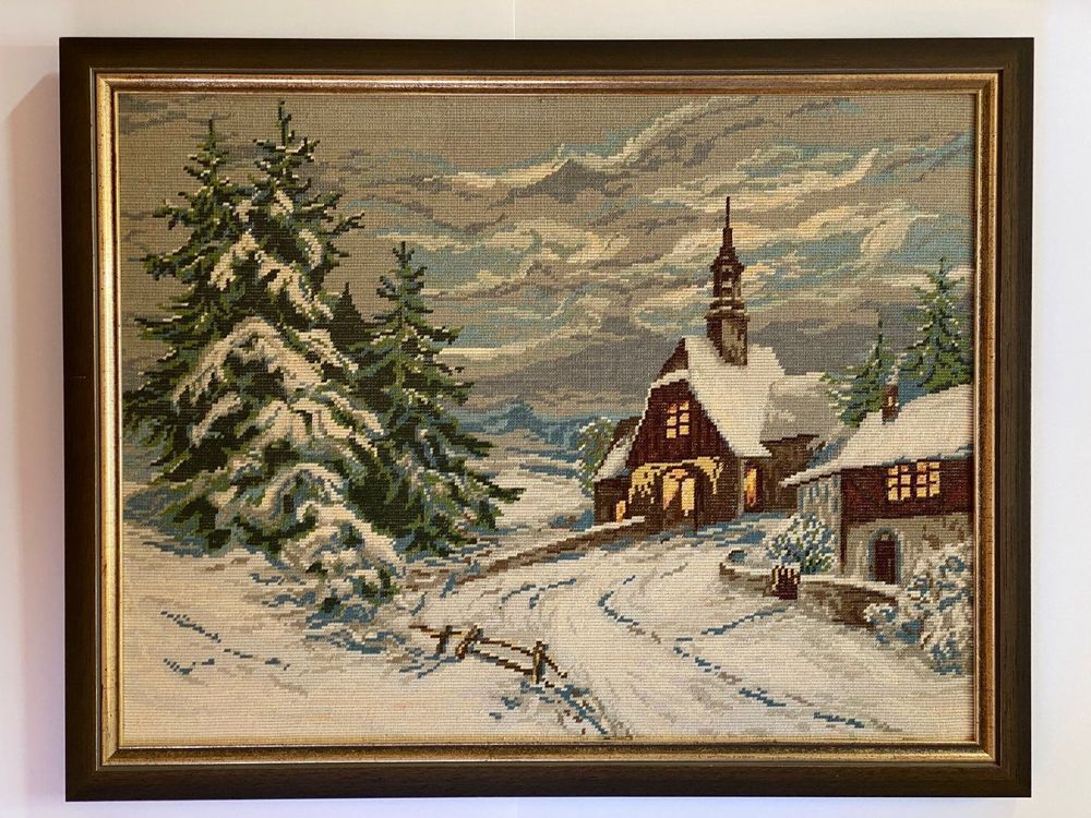 Winterlandschaft (von Hand gefertigt) | Kaufen auf Ricardo