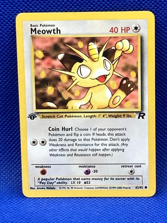 Pokemon TEAM ROCKET Meowth 62 / 114 EN - Edition 1 | Kaufen auf Ricardo