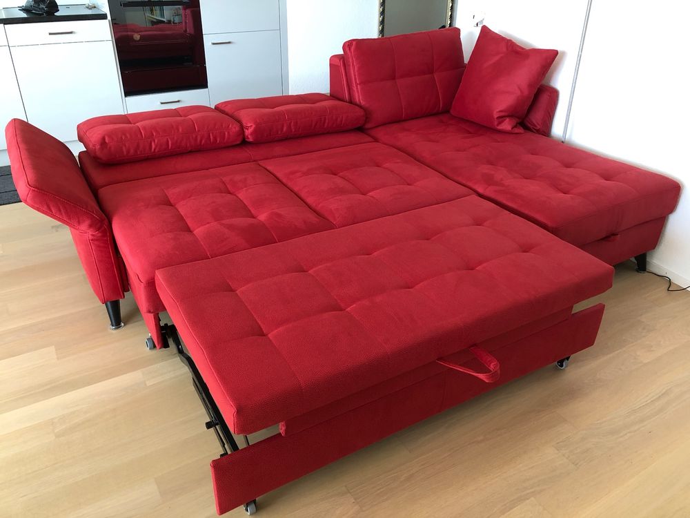 Ecksofa Rot Mit Schlaffunktion