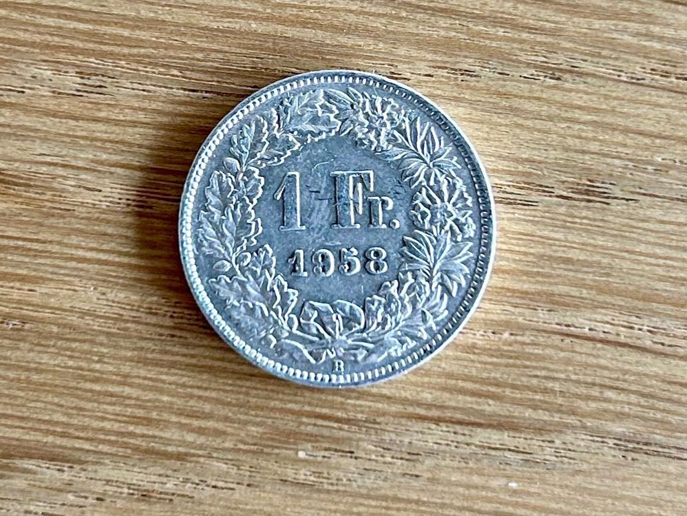 1 Franken Silbermünze 1958 (Gebraucht) in Hermetschwil-Staffeln für CHF 5 – mit Lieferung auf ...