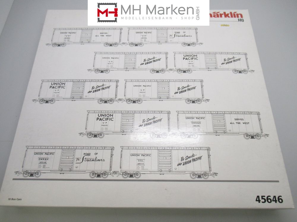 Märklin 45646 US Box Car UnionPacific Set AC H0 (Gebraucht) in Basel ...