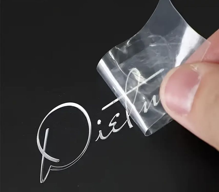 50pc Custom Logo Metal Split Stickers, Adhesive Metal Silver | Kaufen ...