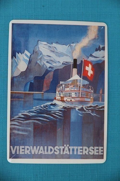 Dampfschiff, Vierwaldstättersee, Blechpostkarte, neu (Neu (gemäss Beschreibung)) in Nesselnbach ...
