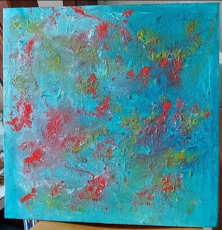 Gemälde Abstrakt von mir selbstgemalt 50×50 | Kaufen auf Ricardo