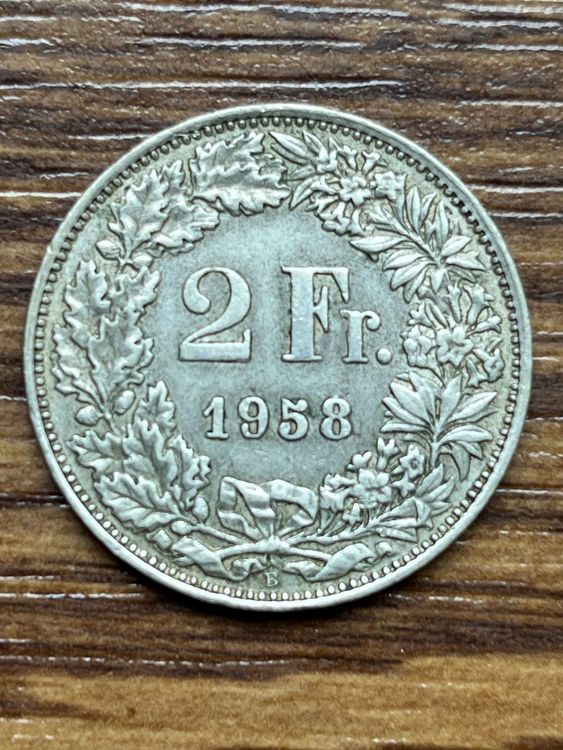 2 Franken 1958 (Gebraucht) in Zürich für CHF 6 – mit Lieferung auf Ricardo kaufen