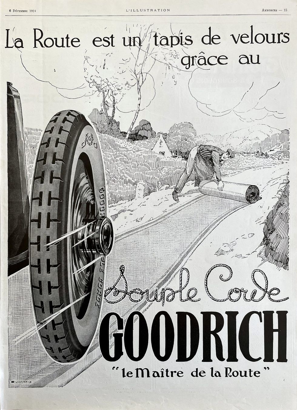 Goodrich Reifen / Pneu - Alte Werbung / Publicité 1924 (Gebraucht) in ...