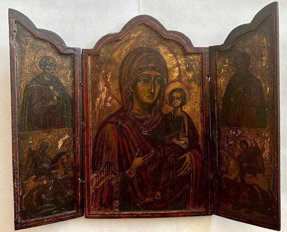 Antike Russische Ikone Gemälde (Gebraucht) in Root für CHF 154 – mit Lieferung auf Ricardo kaufen