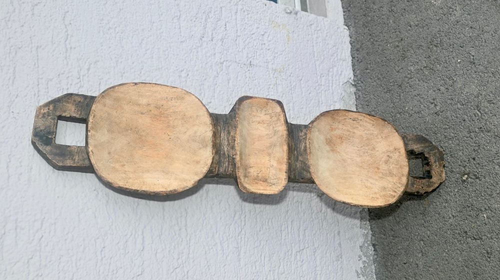 VTG Wood Carved Zulu Ugqoko Triple Bowl Meat Platter L73cm (Gebraucht ...