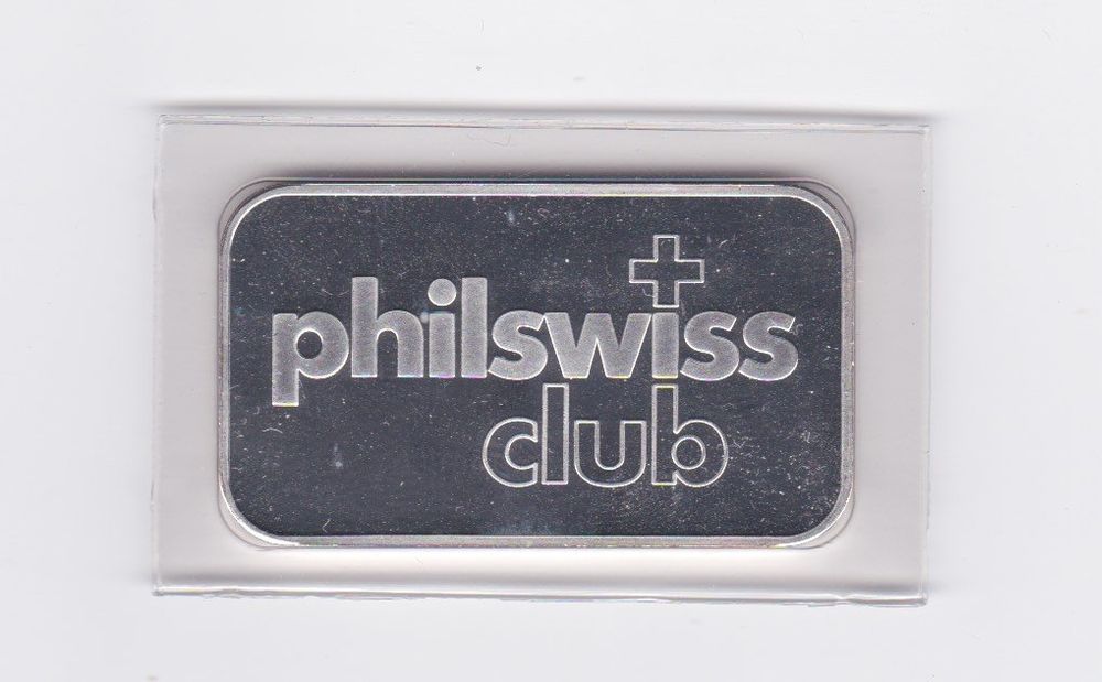 Silber Unze 999.0, philswiss club, Barren 31.1 Gramm (Gebraucht) in ...