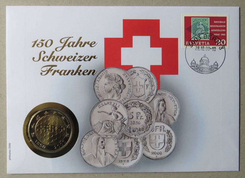 Münzbrief 150 Jahre Schweizer Franken 2000 (Gebraucht) in Kreuzlingen für CHF 16 – mit Lieferung ...