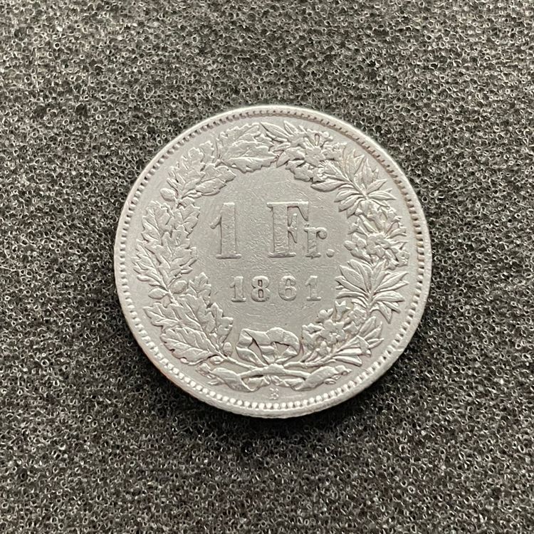 1 Franken Silber sitzende Helvetia 1861 | Kaufen auf Ricardo