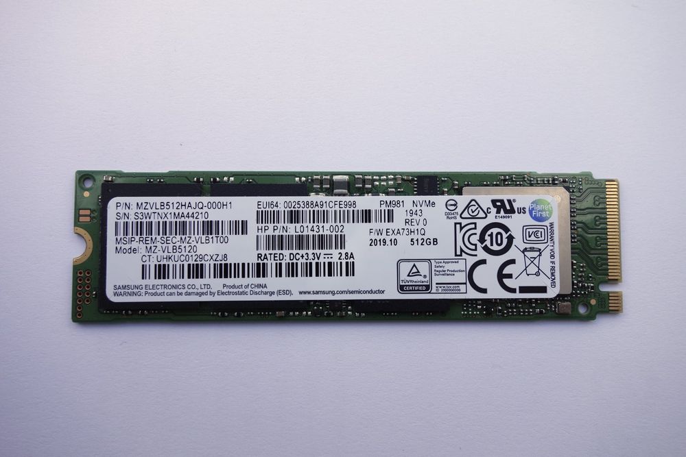 Samsung PM981 NVMe 512GB SSD (Gebraucht) in St. Gallen für CHF 25 – mit ...